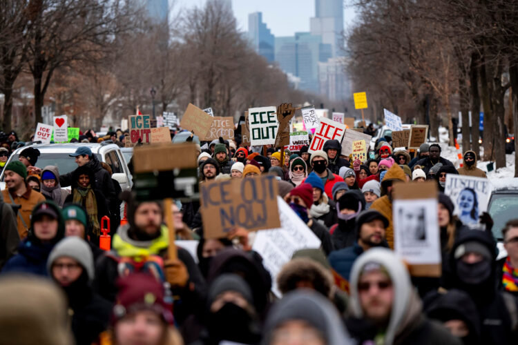 Anti-ICE protesters assemble across the US after shootings | News ...